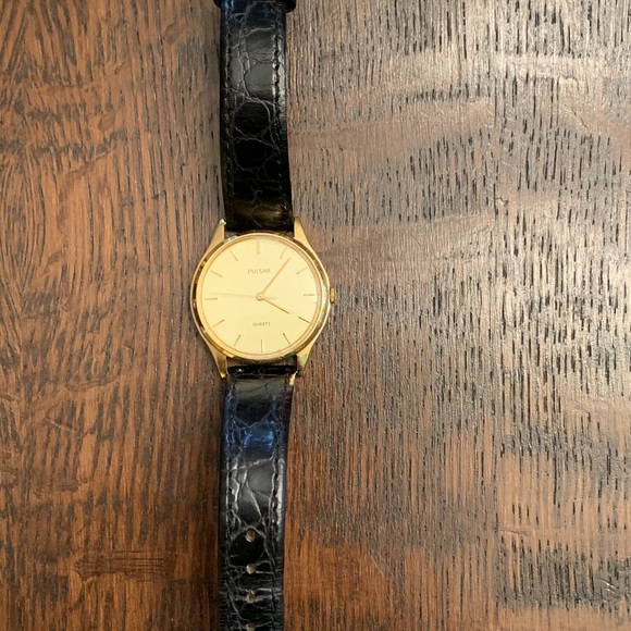 Pulsar | Accessories | Vintage Gold Color Tone Pulsar Dress Watch ...